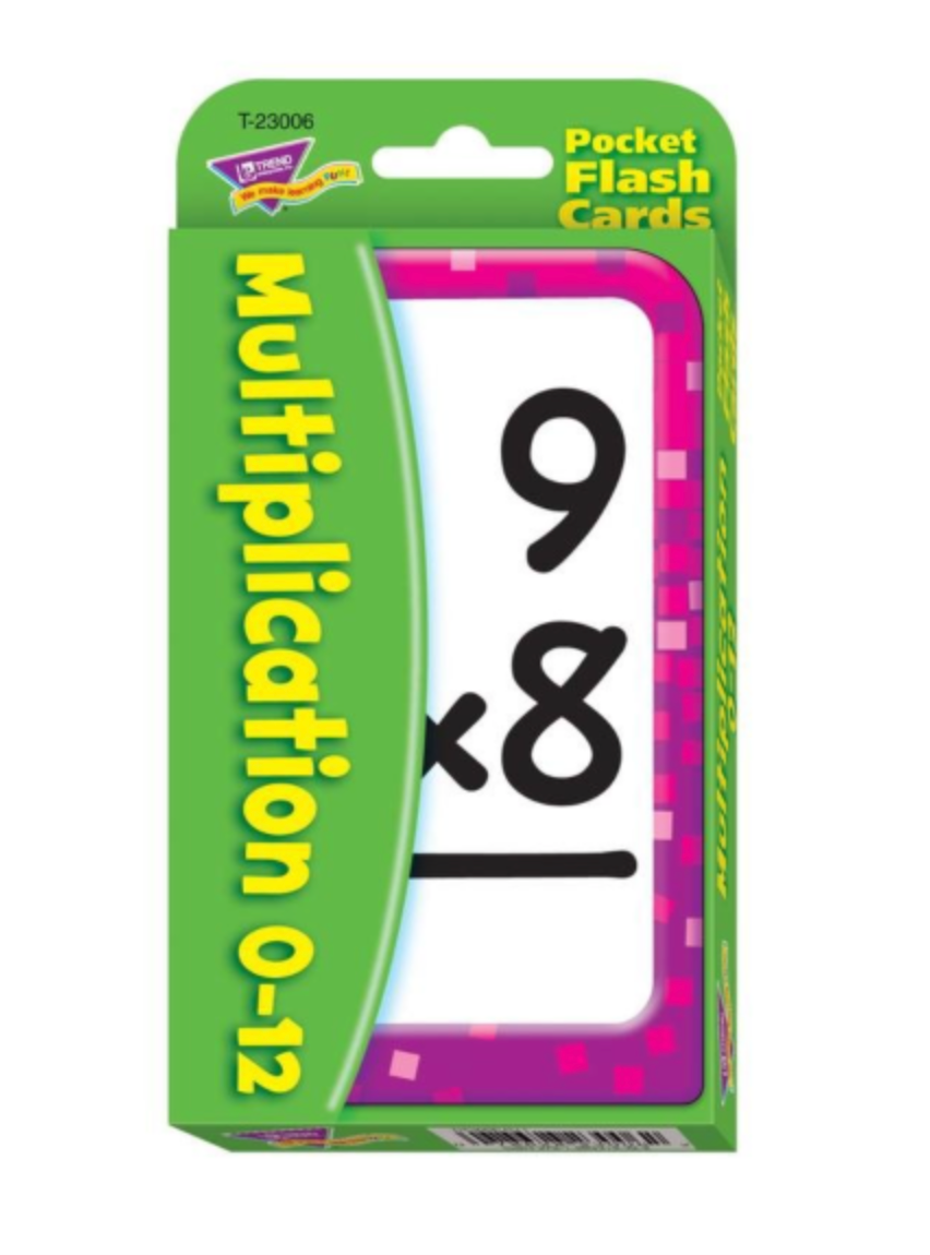 Multiplication 0-12 Pocket Flash Cards – The Teacher's Store