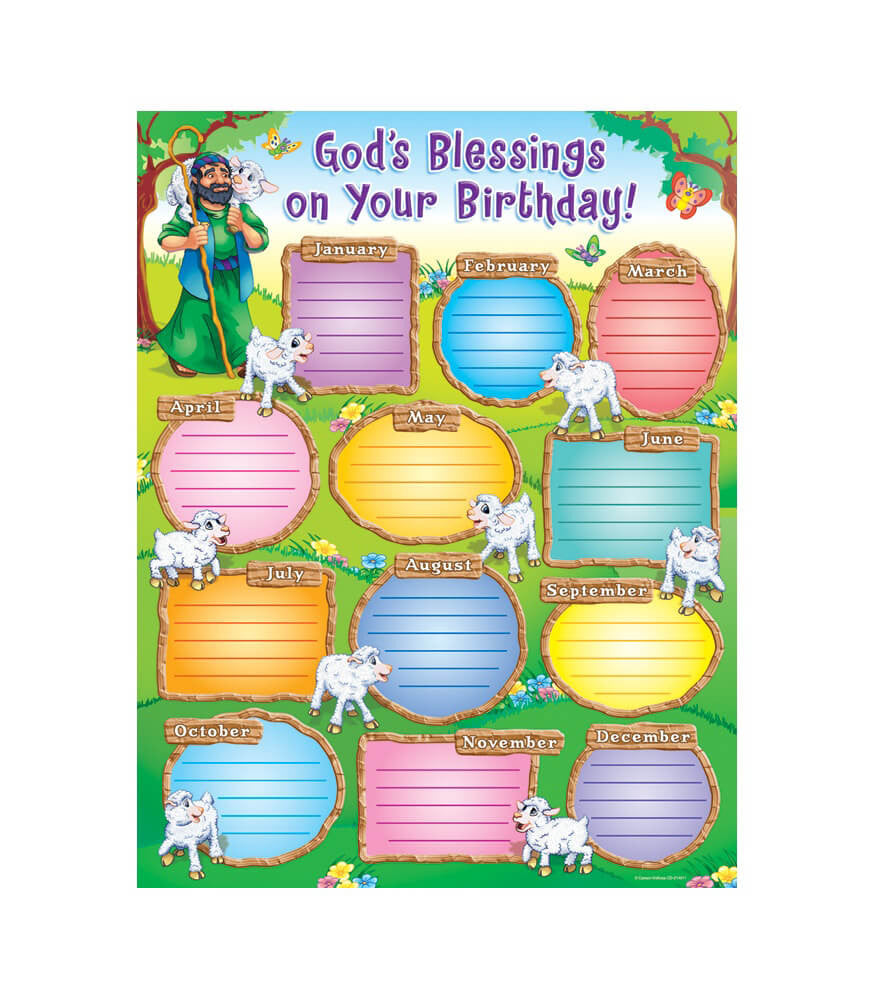 God’s Blessings on Your Birthday! Chart – The Teacher's Store