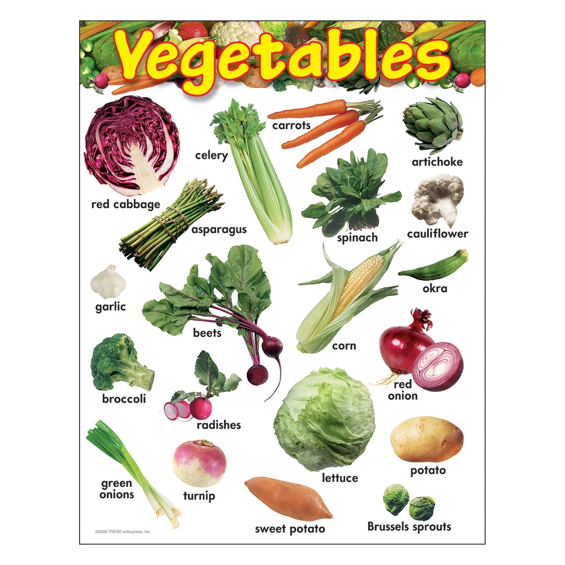 Vegetables Learning Chart – The Teacher's Store